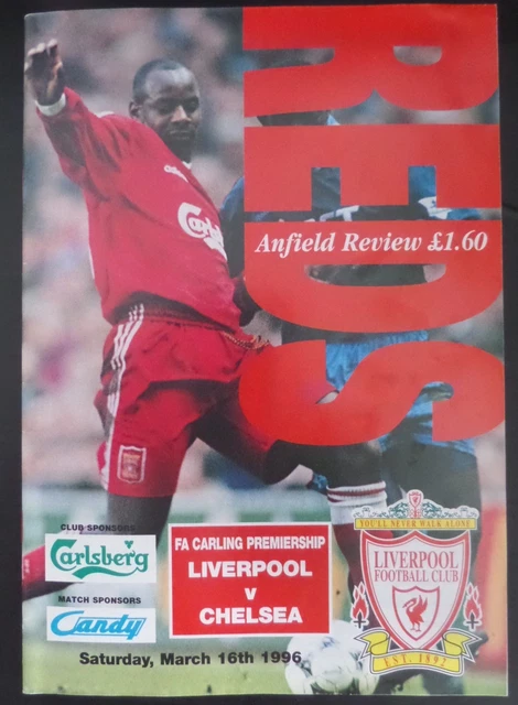LIVERPOOL V Chelsea 16-3-1996 FREE POSTAGE £2.95 - PicClick UK