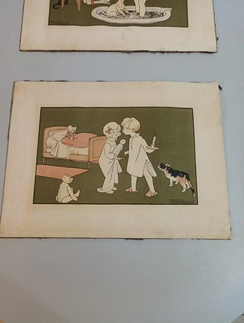 PLANCHES DESSINS LITOGRAFIA Escena ORIGINALE THOMAS BARWICK ancien XIX ...