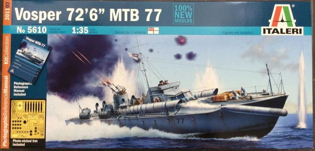 ITALERI 1:35 SHIP Kit Vosper 72'6' Mtb 77 With Decal And Photo ...