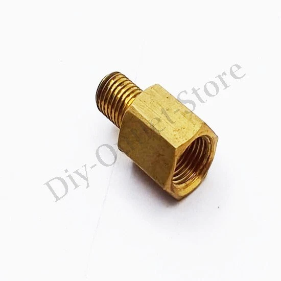 M8X1 STECKER AUF M10x1 Buchse Reduzierstück Öldruckmesser Adapter Messingsumpfstecker EUR 18,16 ...