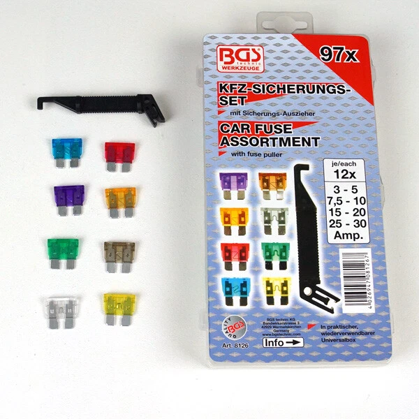 Assortiment De Fusibles Voiture Gamme De Fusibles Plats Kit 97 Pièces