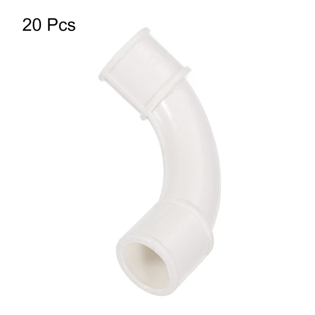 PVC CONDUIT COUPLER Elbow Fittings 16mm White Change Direction Pack of ...