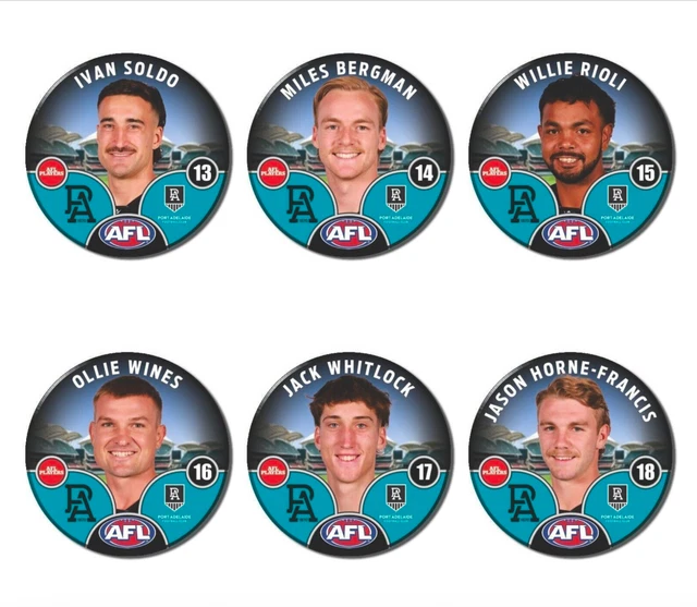 PORT ADELAIDE PIN Badges (All Players Available) $6.95 - PicClick AU