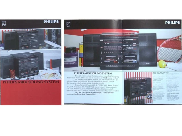 BROCHURE PHILIPS MIDI Sound System - 1985 Hifi EUR 25,99 - PicClick FR
