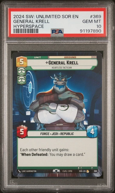 GENERAL KRELL HYPERSPACE 2024 Star Wars: Unlimited Spark Rebellion #369 ...
