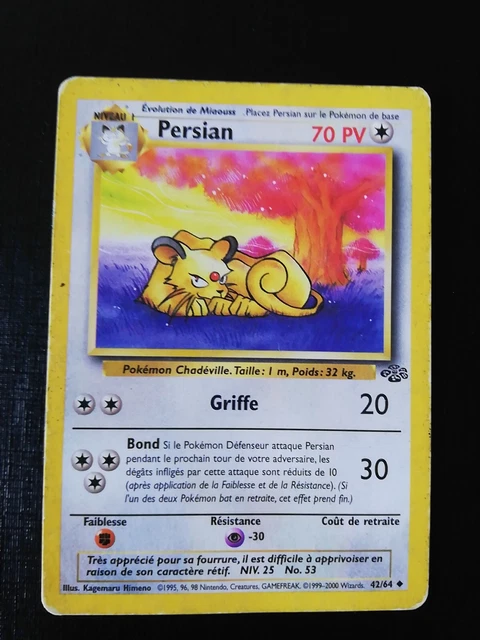 CARTE POKÉMON - Wizards : Jungle - Persian - 70 PV - 42/64 EUR 2,80 ...