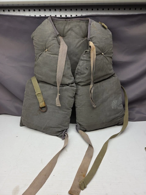 VINTAGE 1940S KAPOK Life Jacket Preserver Vest WWII US Named £633.91 ...