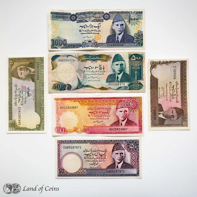 PAKISTAN: SET OF 6 Pakistan Rupee Banknotes. £0.99 - PicClick UK