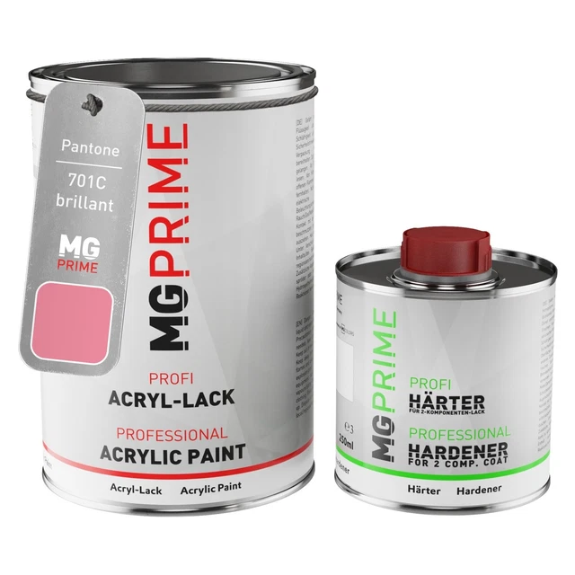 PANTONE 701C RED brillant peinture acrylique 1,5L durcisseur y.c. EUR ...