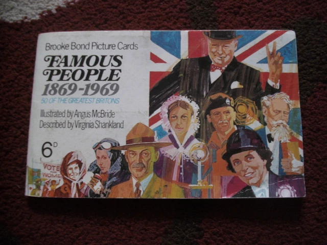 BROOKE BOND PICTURE cards album Famous People 1869-1969 £1.50 - PicClick UK