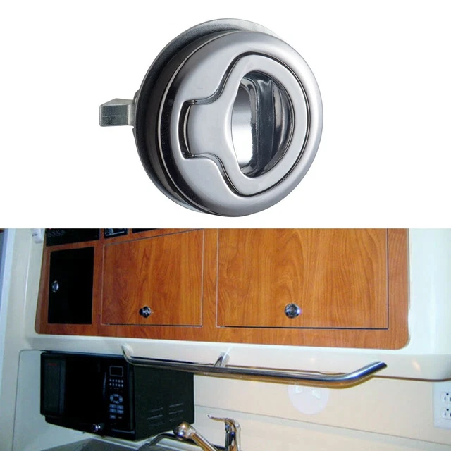 PUSH BUTTON CATCH Lock Hatch Latch Flush Pulls Locking Style ...