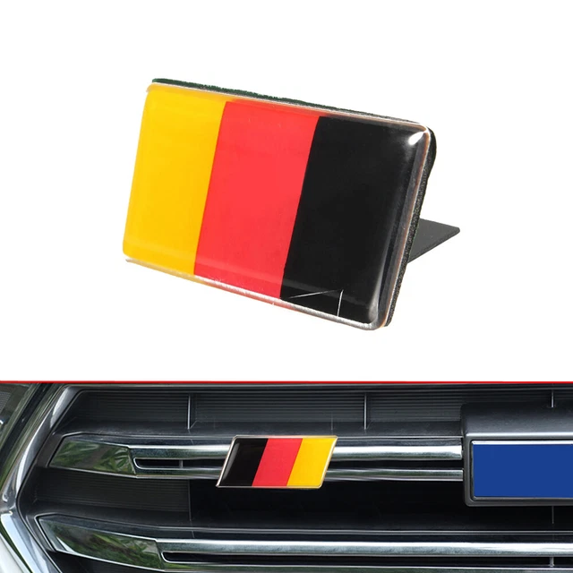 GERMAN FLAG LOGO Decal Car Front Grill Grille Emblem Badge Sticker ...