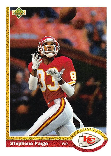 CARTE DE FOOTBALL Stephone Paige 1991 Upper Deck 178 Kansas City Chiefs ...