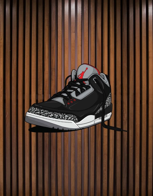 MICHAEL JORDAN 4S Sneaker logo Nike stickers Glossy Stickers X4 In Pack ...