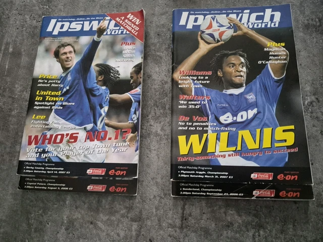 IPSWICH TOWN HOME Programmes Season 2006/2007 X 4 £1.13 - PicClick UK