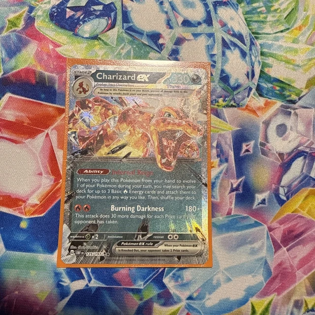 POKÉMON TCG CHARIZARD ex Sv03: Obsidian Flames 125/197 Holo Double Rare ...