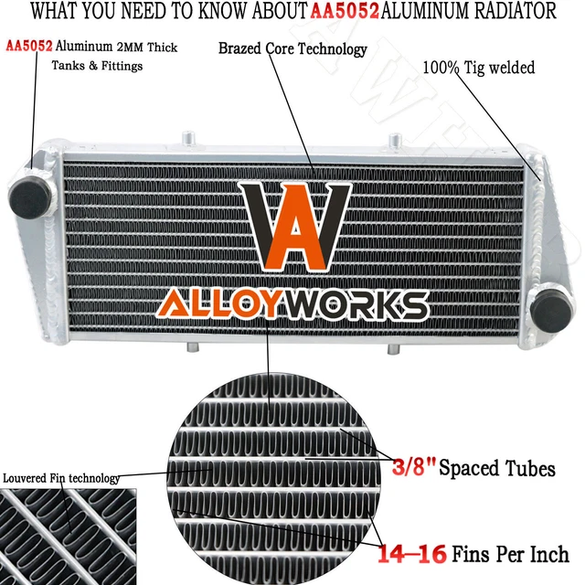 2 ROW ALUMINUM Radiator Fit Ultralight Rotax 912i, 912, 914 UL 4-Stroke ...