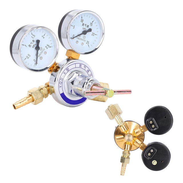 NITROGEN REGULATOR GAUGE Kit Pressure Reducing Valve Brass Inlet Outlet ...