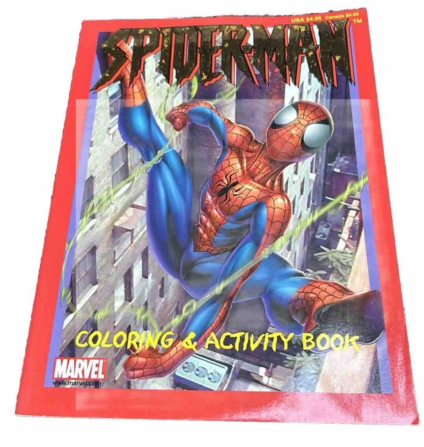 SPIDER-MAN COLORING & Activity Book 2002 Marvel Vintage NOS Deadstock ... SPIDER-MAN COLORING & Activity Book 2002 Marvel Vintage NOS Deadstock ...