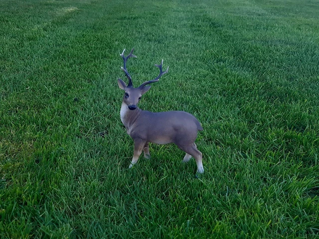 GARDEN FIGURE STANDING red deer size M autumn decorative figure summer ...