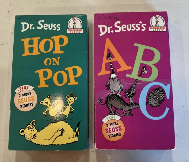 SET OF 2 Dr. Seuss Vintage VHS Tapes ABC & Hop On Pop 6 Tales In All ...