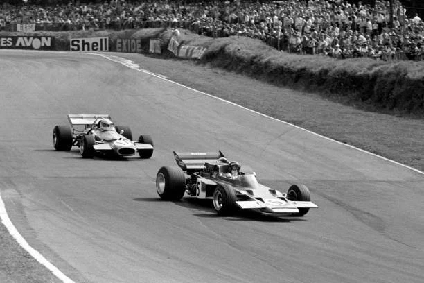 AUSTRIAS JOCHEN RINDT Leads Australias Jack Brabham Out Of Dru- 1970 ...