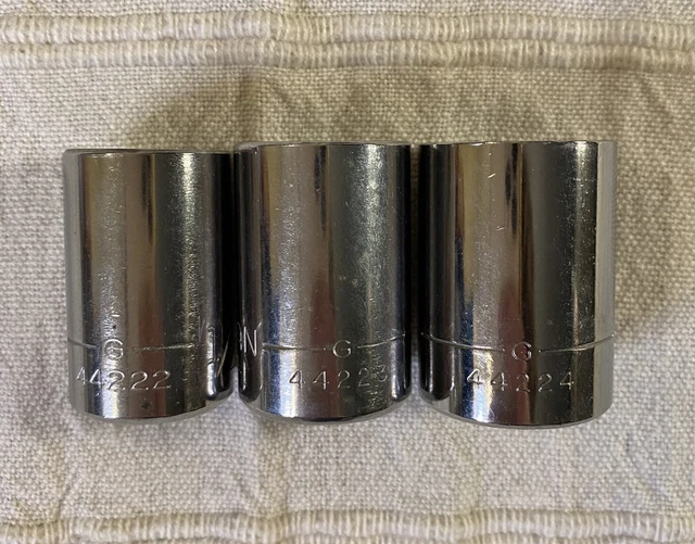 CRAFTSMAN USA 1/2& Drive 8 Point G Series Sockets Set of 3 1/2" 9/16" 5 ...