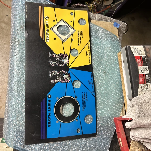 ORIGINAL FACTORY ATARI CyberBall Control Panel Overlay arcade game Part ...