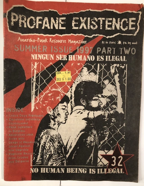 VTG 1997 PROFANE EXISTENCE Anarcho Punk Zine Fanzine Magazine #32 ...