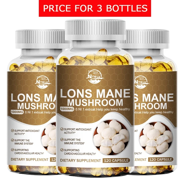 MUSHROOM COMPLEX LIONS Mane, Chaga, Reishi, Cordyceps, Brain Health ...