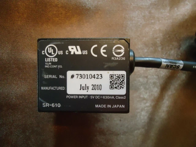 KEYENCE SR-610 BARCODE-SCANNER. DREIFACH 3HI BILD. HERGESTELLT IN JAPAN ...