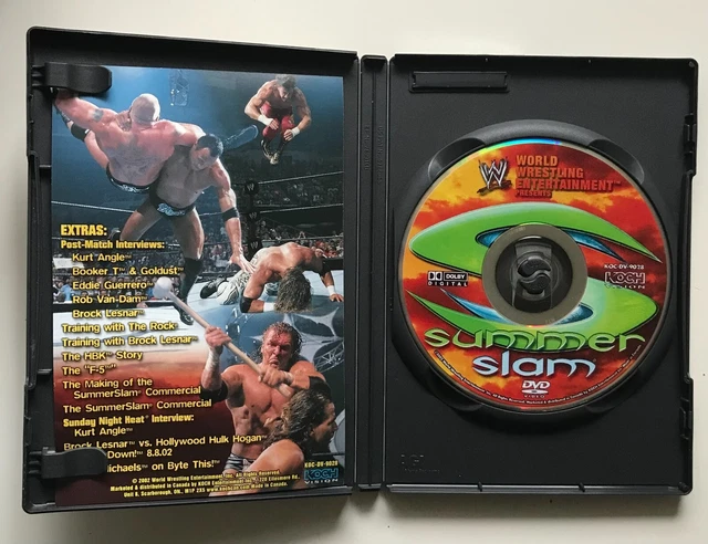 WWE SUMMERSLAM 2002 DVD The Rock Brock Lesnar WWF Wrestling Region 1 ...