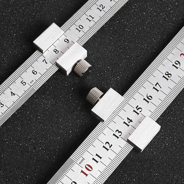 STEEL RULER LOCATOR Angles Scriber Marker Ruler Limiter Gauge ...