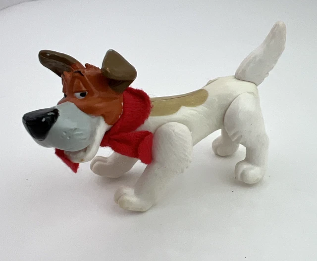 DISNEY OLIVER & Company Dodger Dog Jointed PVC Toy Figure Poseable £4. ...