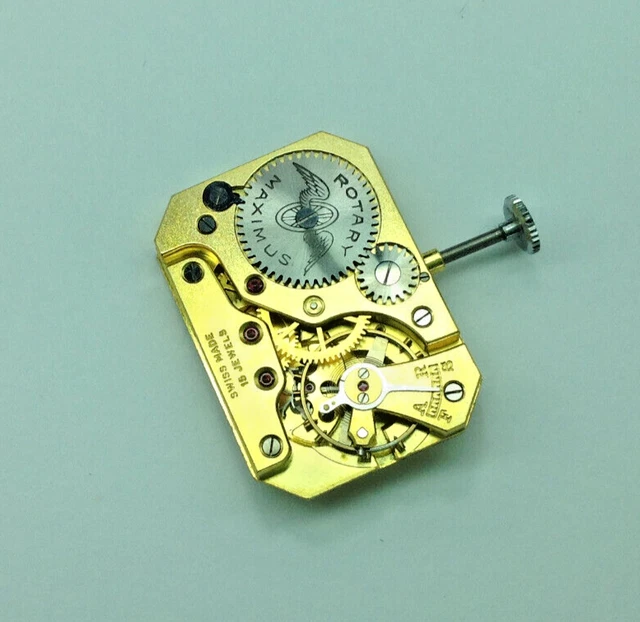 ROTARY MAXIMUS GENTS Tank Watch Movement - Restoration / Repair £24.99 ...