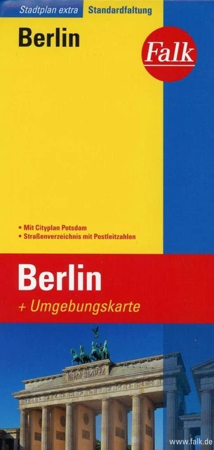 FALK STADTPLAN BERLIN mit Cityplan Potsdam, extra Standardfaltung EUR 3 ...