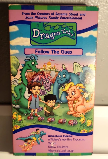 PBS KIDS DRAGON Tales Follow the Clues VHS 2000 Sesame Workshop Cartoon ...