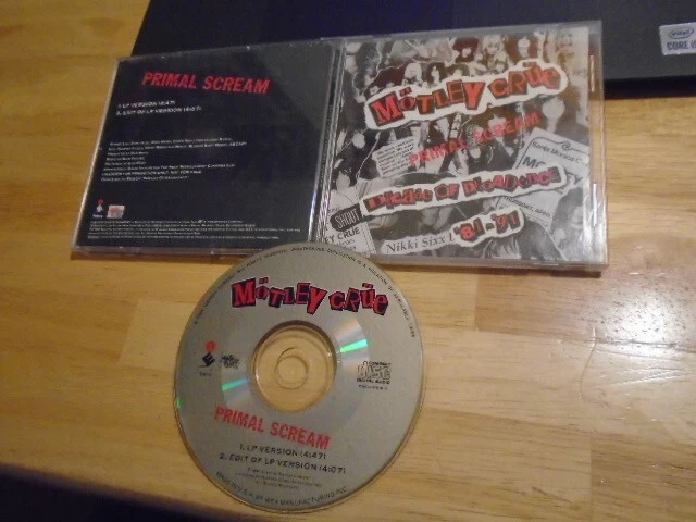 RARE PROMO MOTLEY Crue CD single Primal Scream 1991 rock Tommy Lee ...