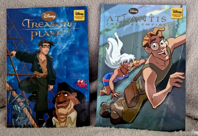 DISNEY BOOK BUNDLE Atlantis Treasure Planet Wonderful World of Disney ...