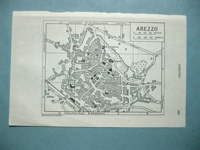 STAMPA ANTICA OLD print map MAPPA TOSCANA AREZZO 1939 EUR 7,90 ...