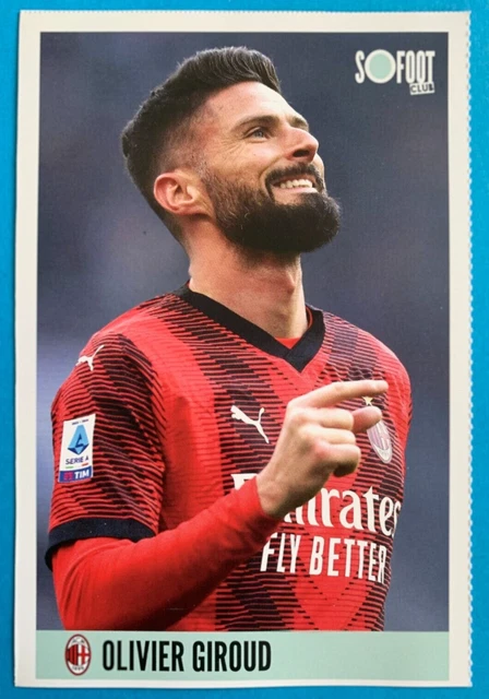 STAR FOOTBALL OLIVIER Giroud Milan France, Rare Collector Trading Card ...