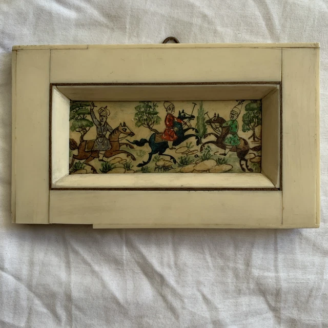 ANTIQUE INDIAN MINIATURE painting On Bone Needs Restoration £65.00 ...