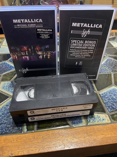 METALLICA S&M VHS Tapes 21 Songs Tape + Special Bonus Limited Edition ...
