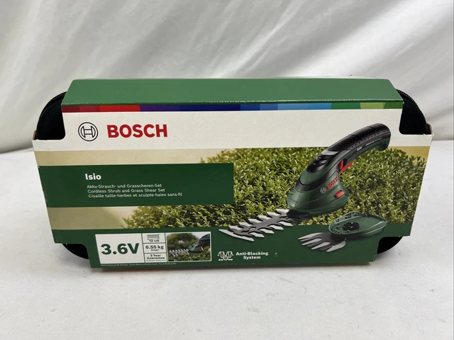 BOSCH ISIO III 3.6V Shrub and Grass Shear Set - Green £47.99 - PicClick UK