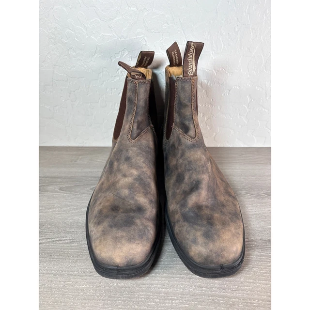 BLUNDSTONE 585 RUSTIC Brown Leather Chelsea Boots men’s size 10.5 £40. ...