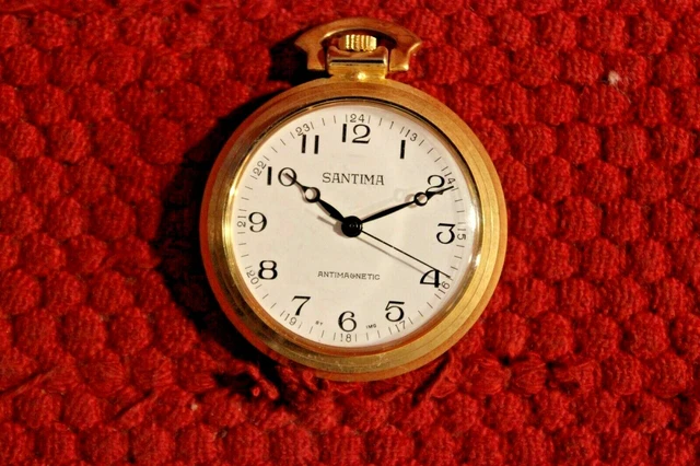 OROLOGIO DA TASCA SANTIMA BY IMG ANTIMAGNETIC CARICA MANUALE ...