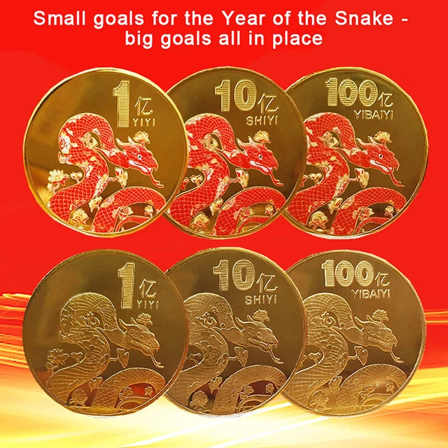 2025 NEW YEAR Of The Snake Commemorative Coins Chinese Zodiac Snake ...