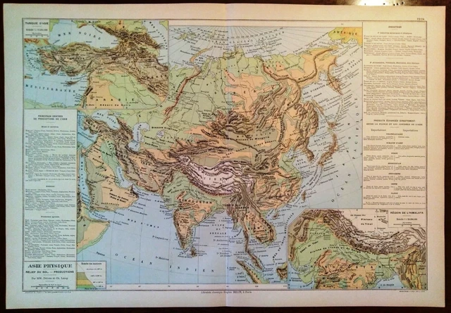 1912 ANTIQUE MAP ASIA ECONOMY PRE WWII 1912 Antique Map £25.75 ...