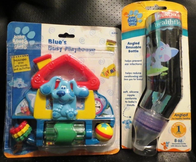 BLUES CLUES BUSY PLAYHOUSE + BLUES CLUES 8 oz. BABY BOTTLE BRAND NEW ...
