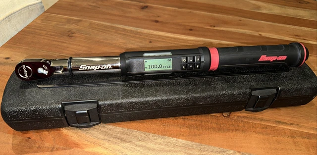 SNAP-ON ATECH2FR100B 3/8& Drive TechAngle Flex-Head Torque Wrench (5 ...